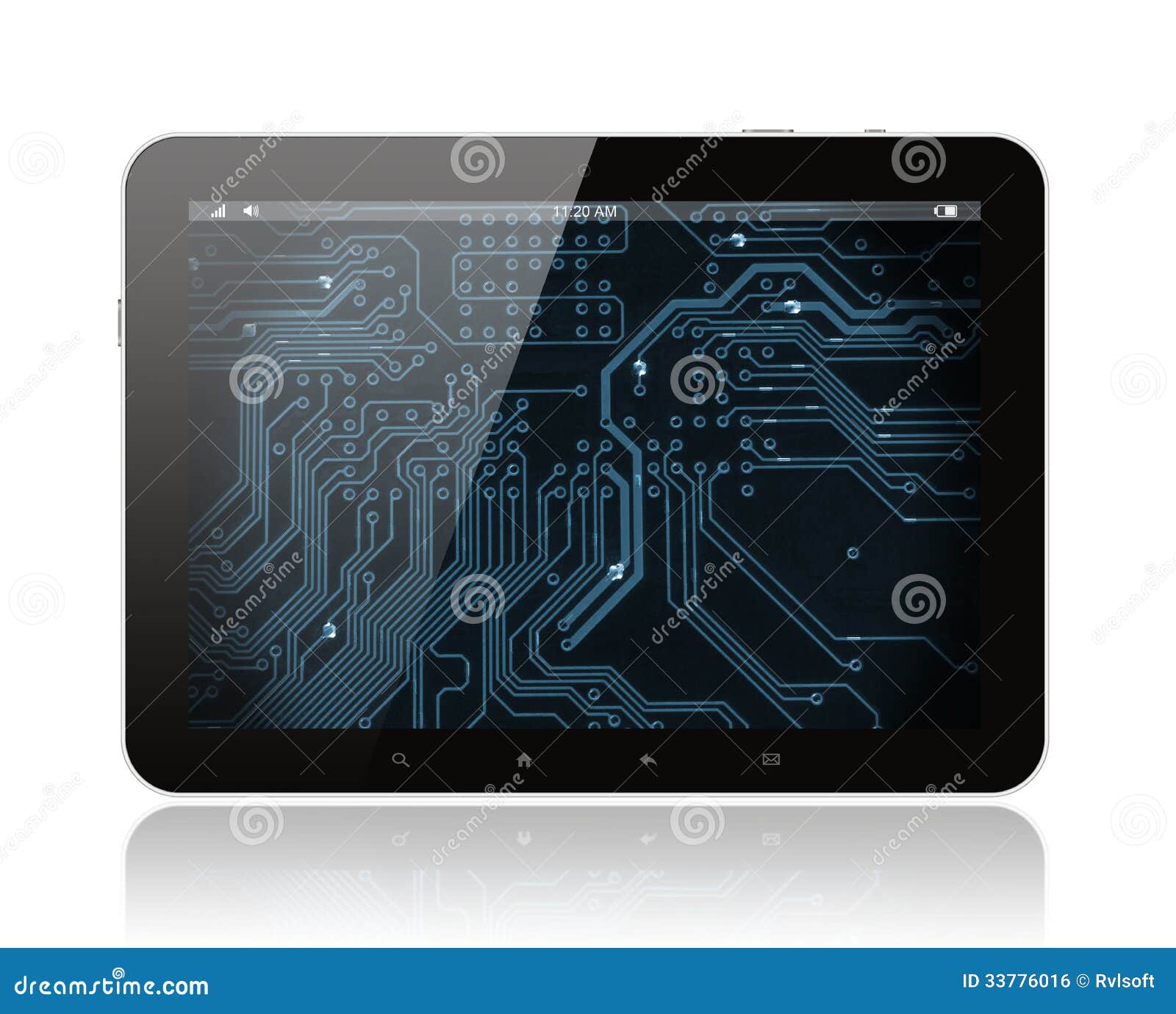 Tablet PC with Circuit Board Stock Illustration - Illustration of ...