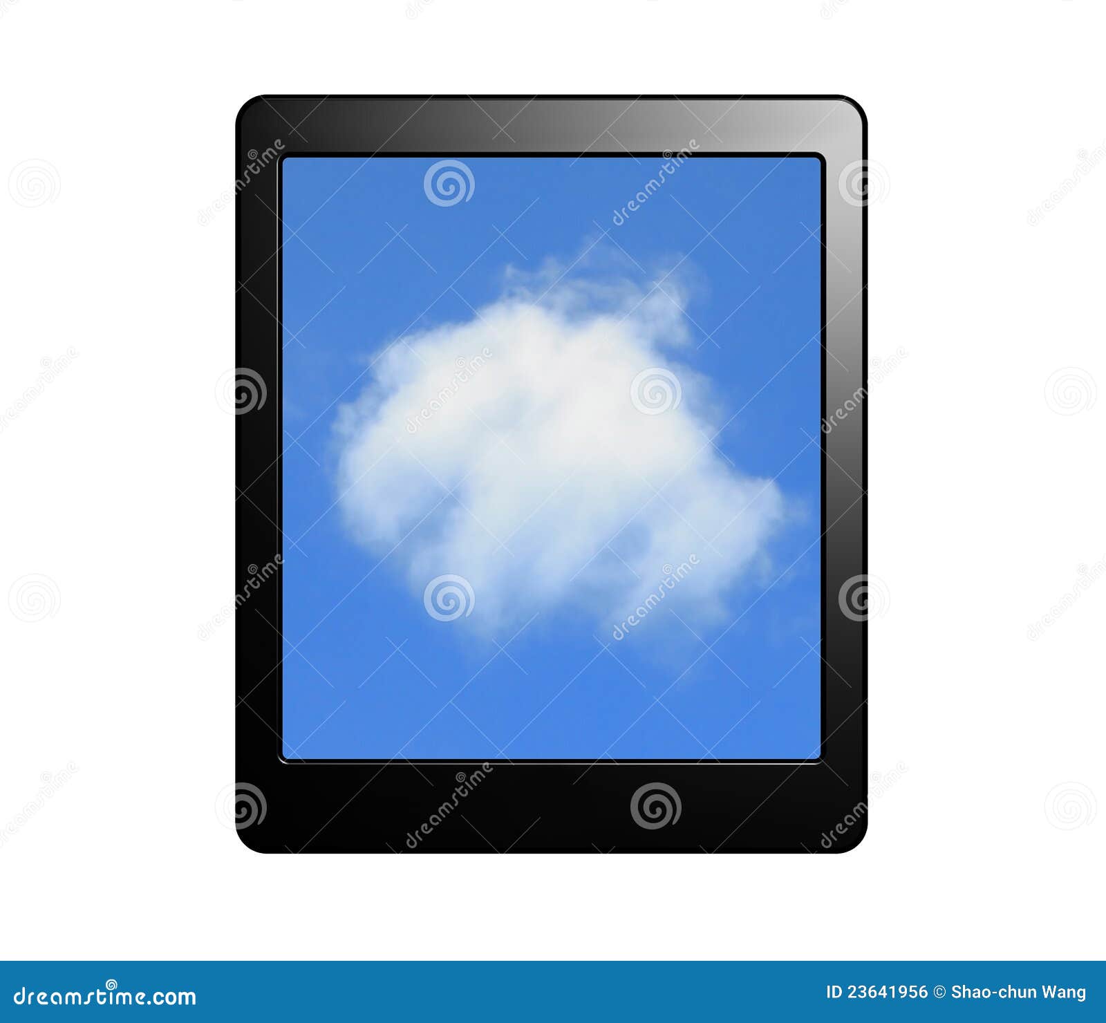 Tablet Pc With Cloud For Cloud Computing Concept Stock Photo - Image of ...