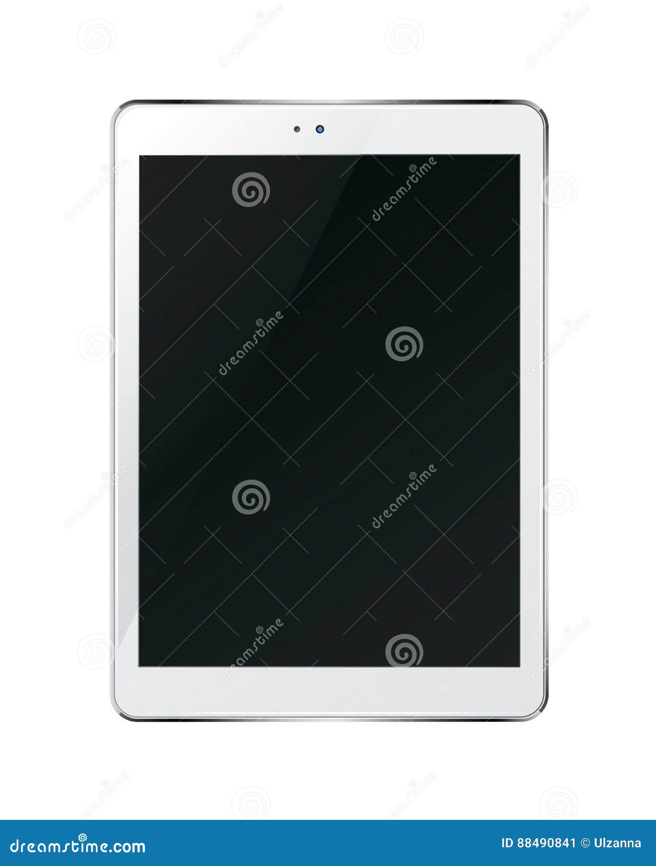 Tablet Pc Computer with Black Screen. Stock Illustration - Illustration ...