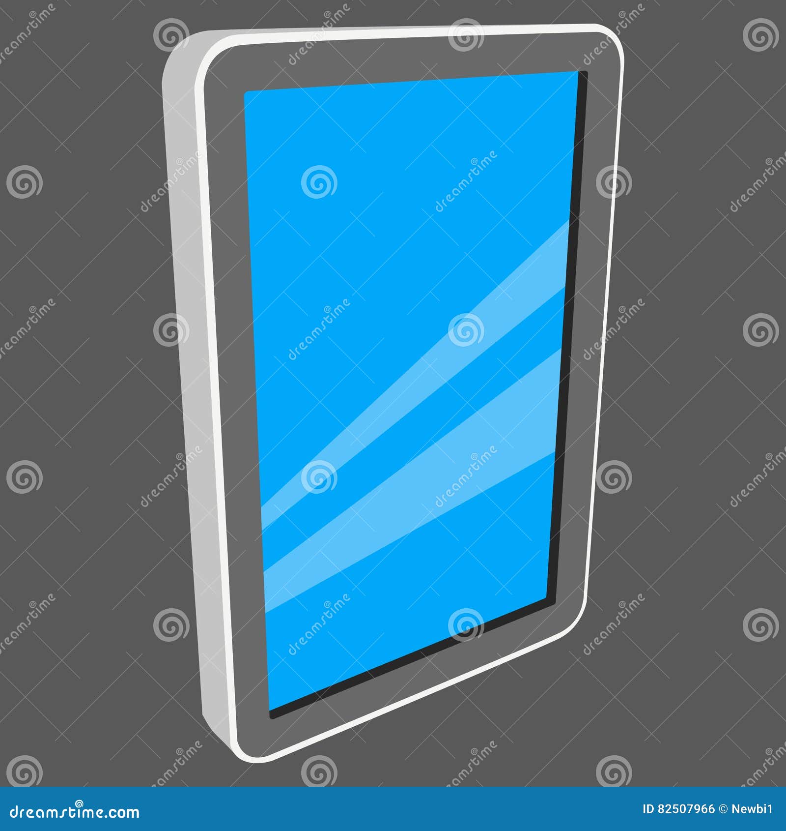 Tablet Pc Computer with Blue Screen. Stock Vector - Illustration of ...