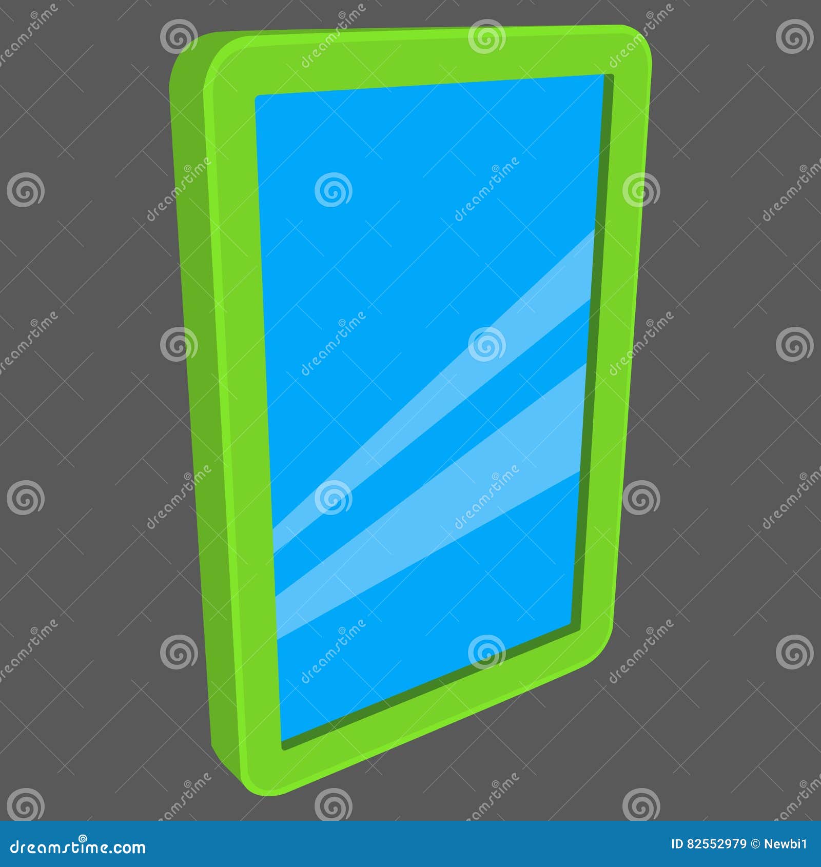 Tablet Pc Computer with Blue Screen. Stock Vector - Illustration of ...