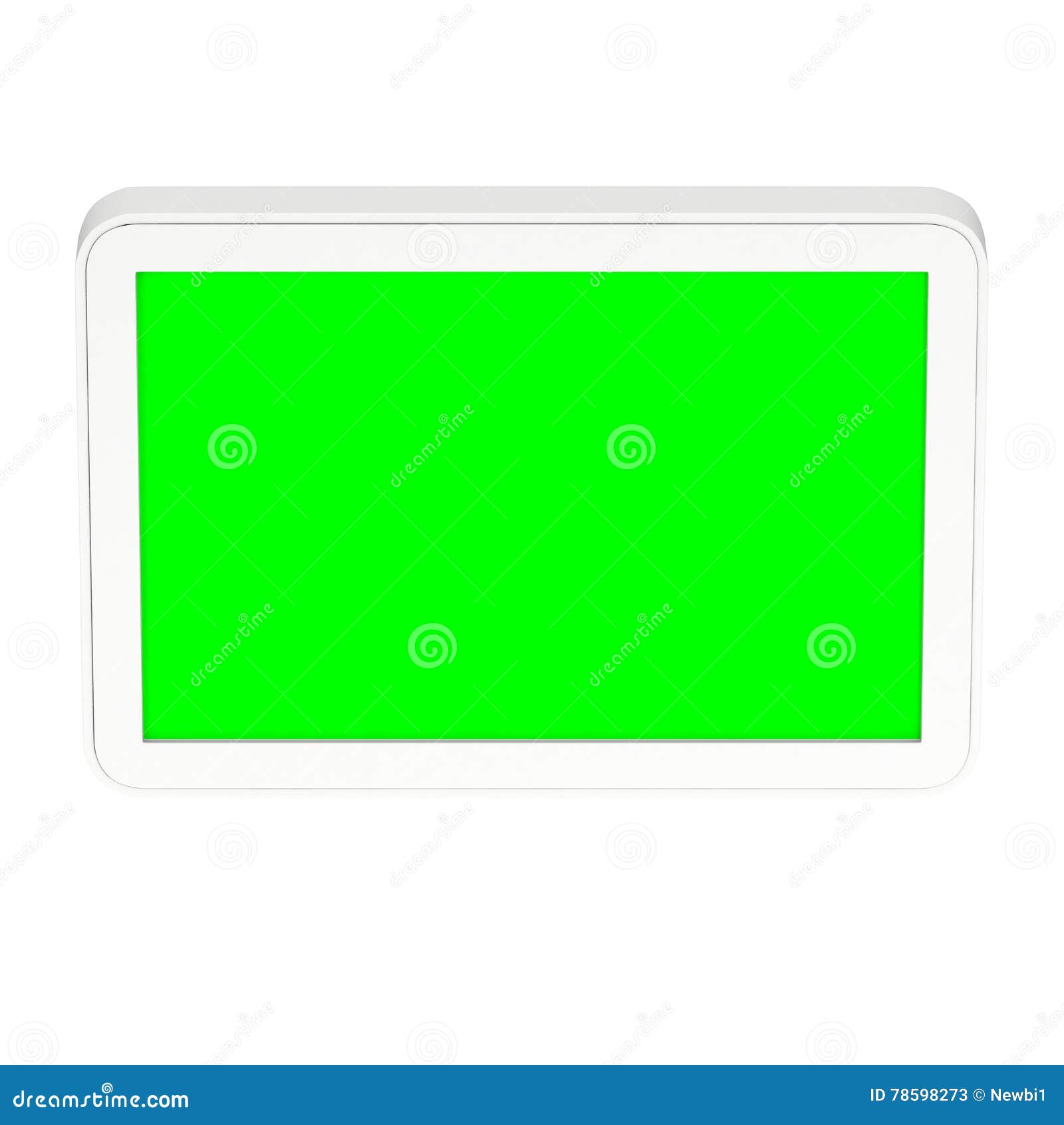 Tablet Pc Computer with Green Screen Chroma Key Stock Illustration ...