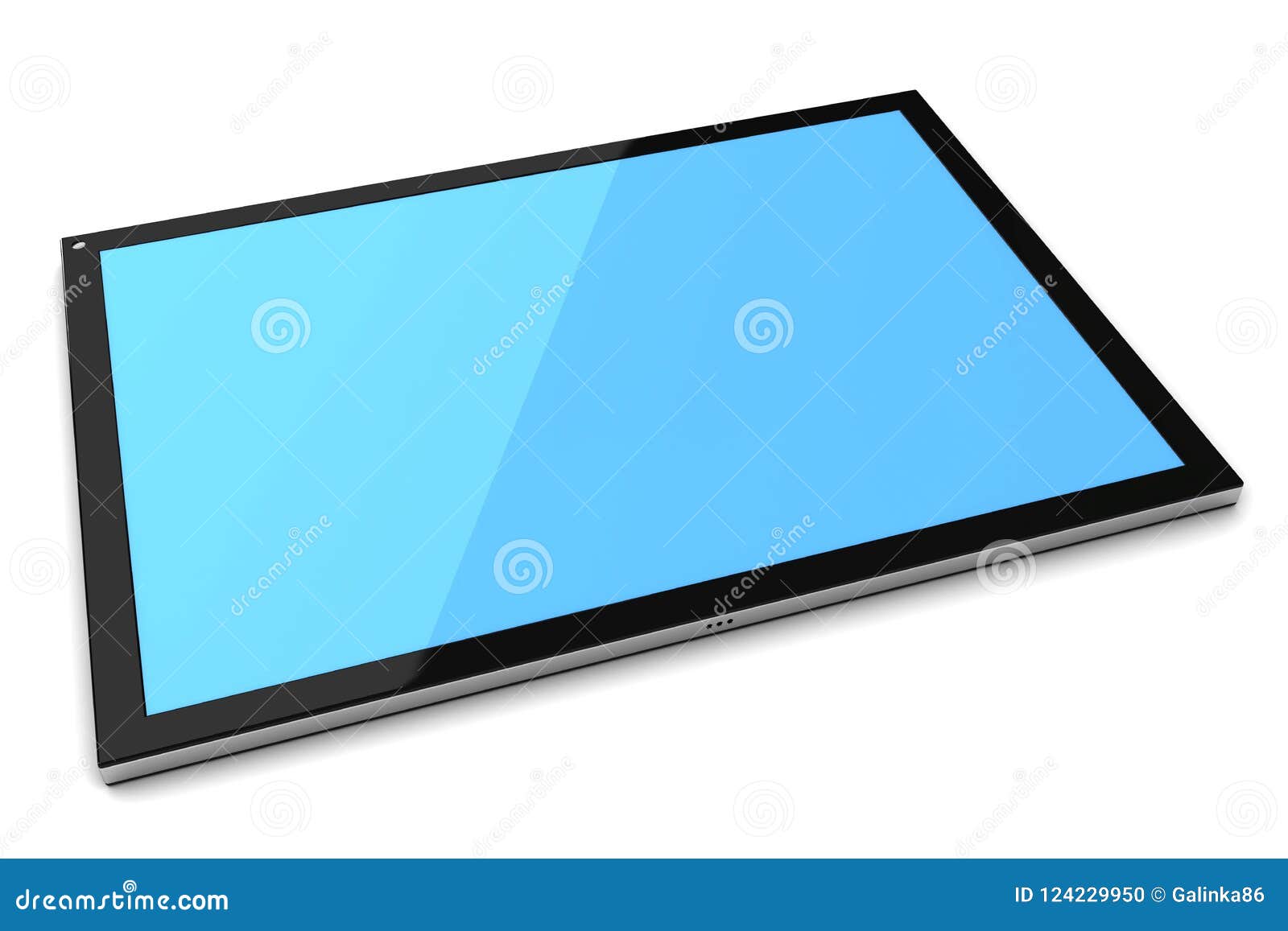 Tablet Pc, Computer Screen Isolated on White. Stock Illustration ...