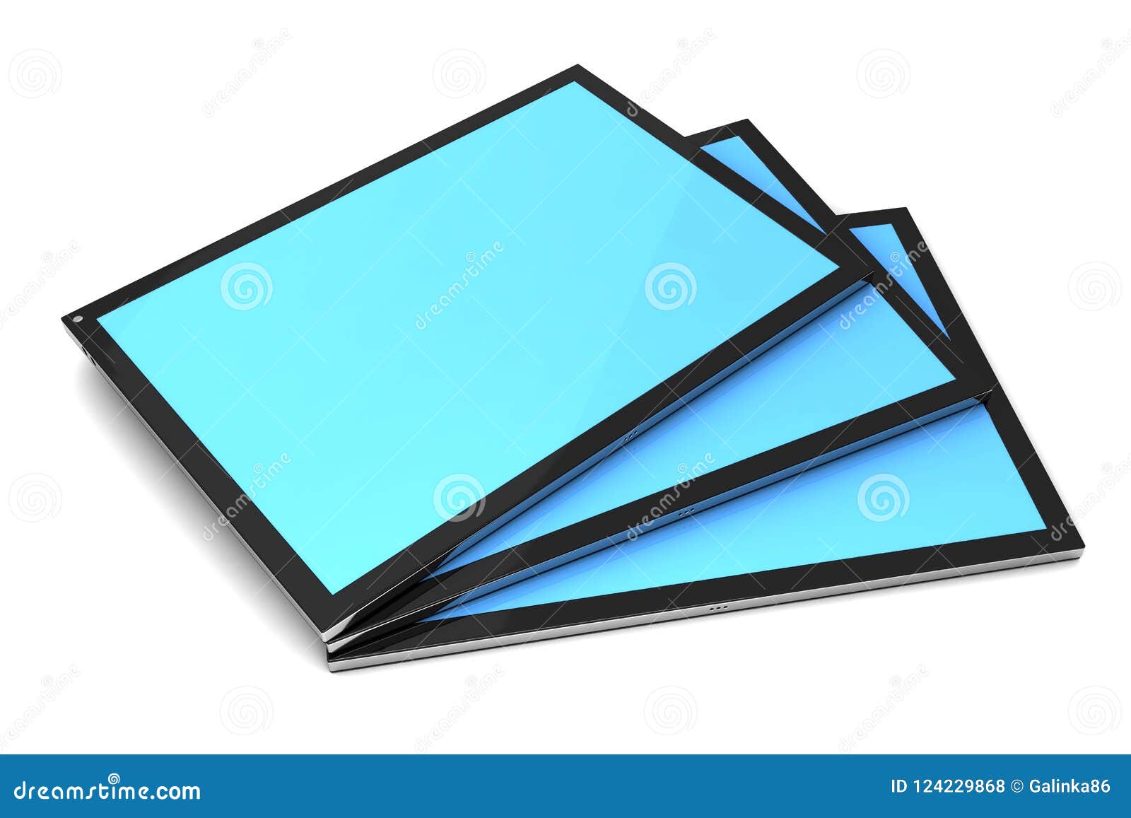 Tablet Pc, Computer Screen Isolated on White. Stock Illustration ...