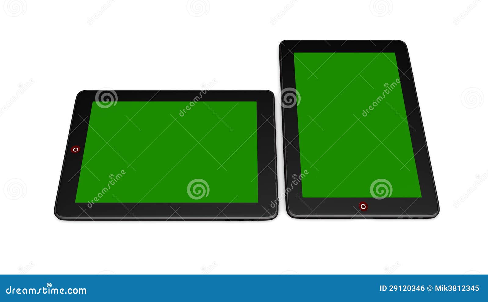 Tablet pc and green screen stock illustration. Illustration of movement ...