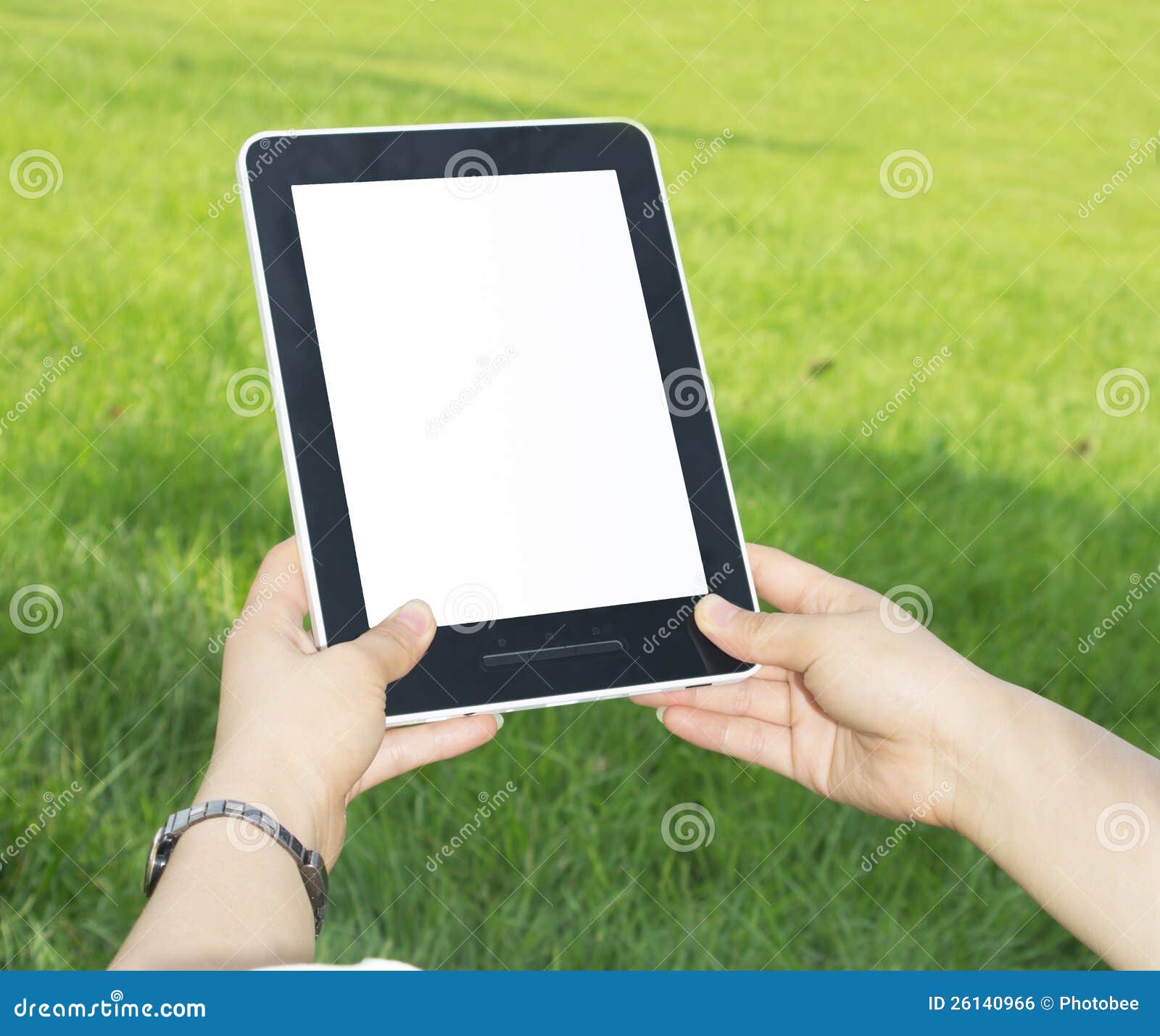 Tablet PC hand stock photo. Image of communicator, monitor - 26140966