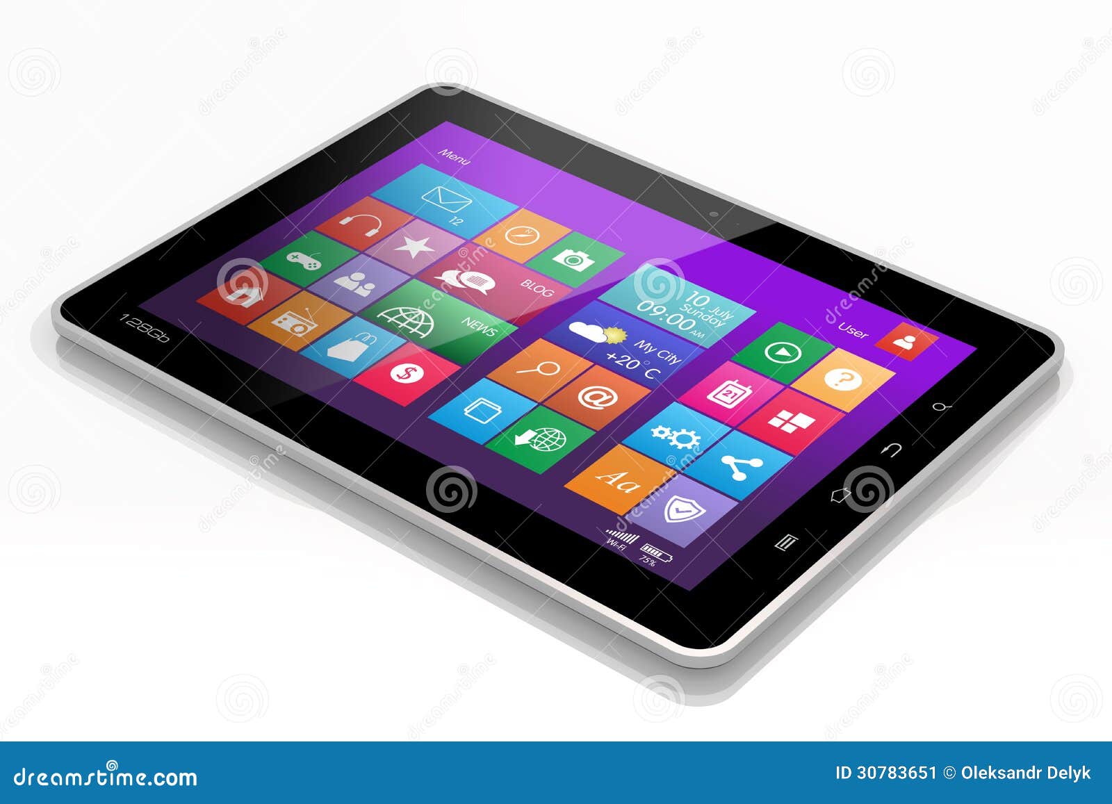 Tablet PC stock illustration. Illustration of portable - 30783651