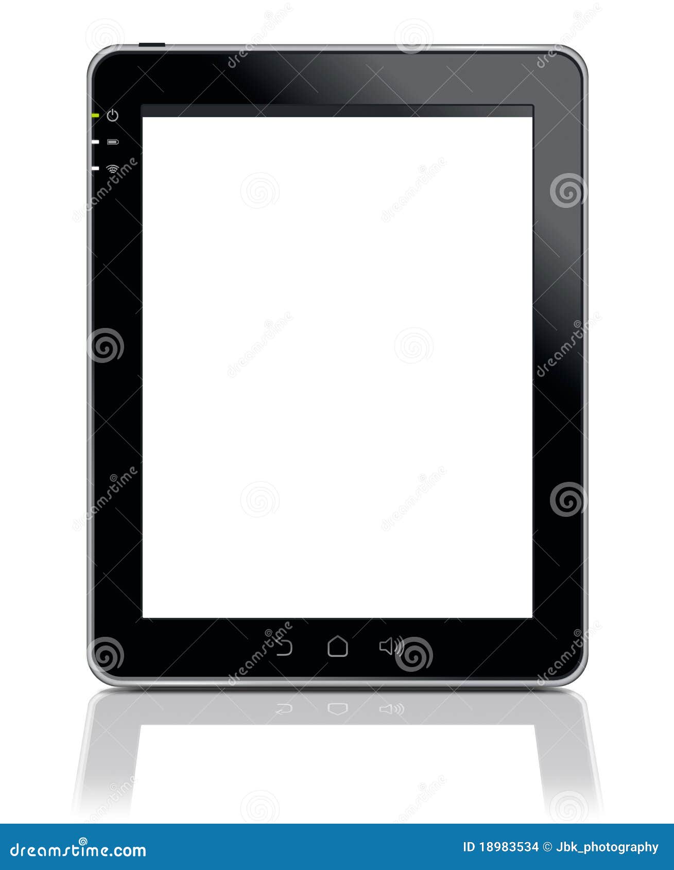 Tablet PC Isolated on White Stock Illustration - Illustration of medium ...