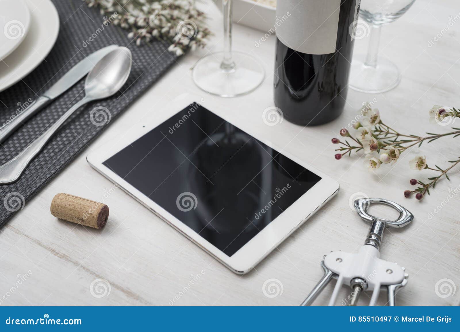 Tablet pc menu stock image. Image of mockup, background - 85510497