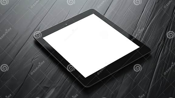 Tablet PC Mockup on the Table Stock Image - Image of monitor, modern ...