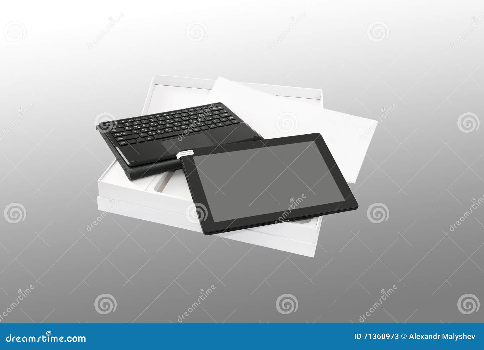 Tablet PC in New Packaging. Stock Image - Image of gadget, device: 71360973