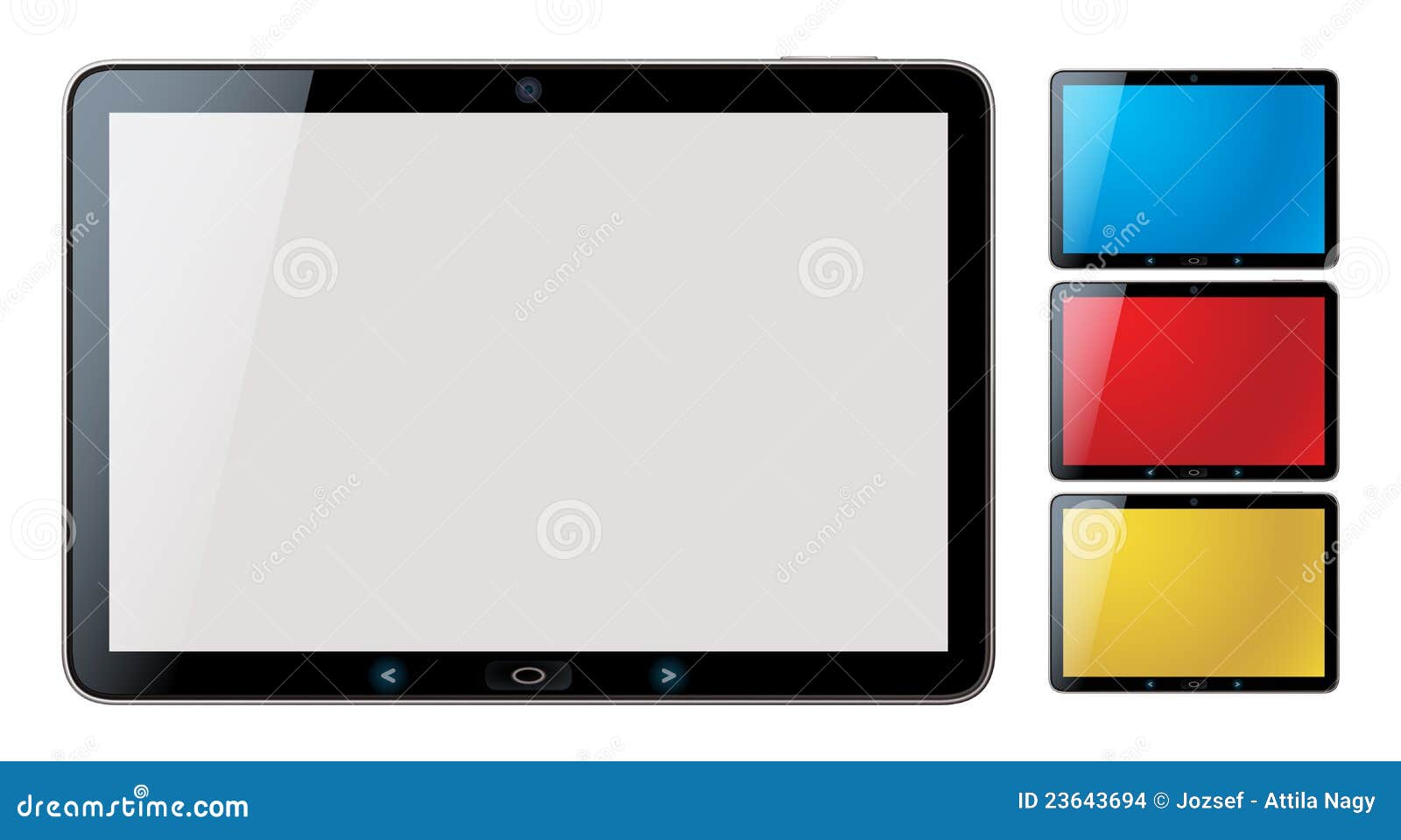 Tablet Pc Set with Copyspace - Isolated Vector Stock Vector ...