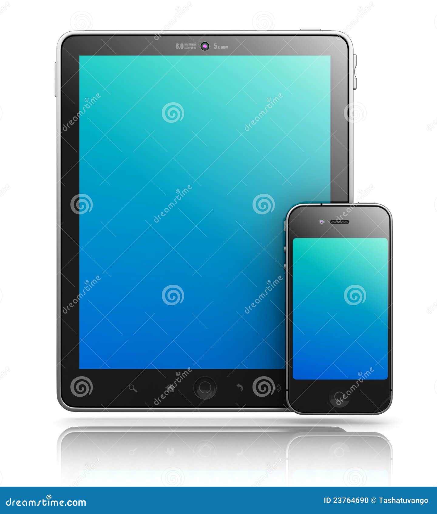Tablet Pc and Smartphone stock illustration. Illustration of computers ...