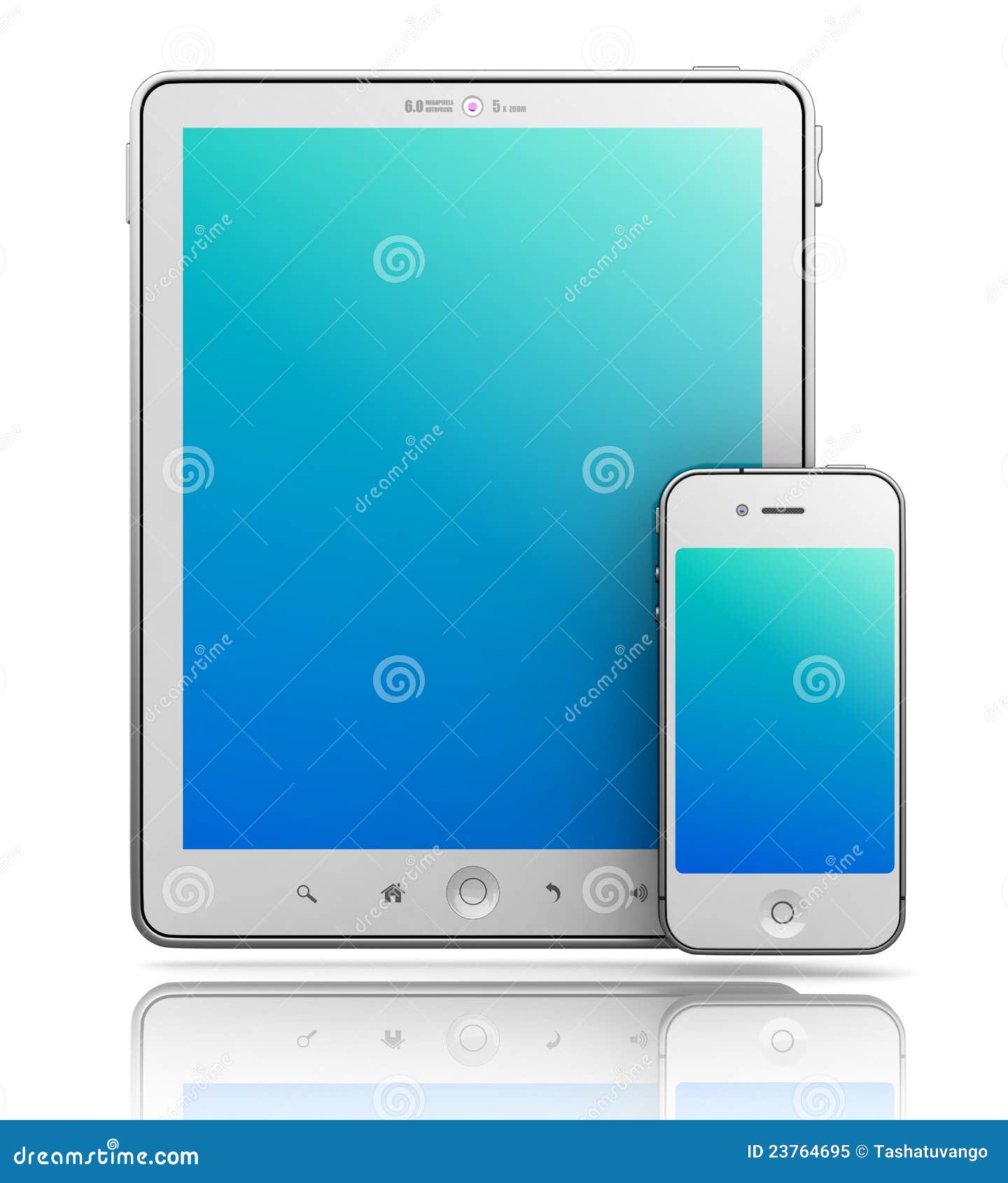 Tablet Pc and Smartphone stock illustration. Illustration of technology ...
