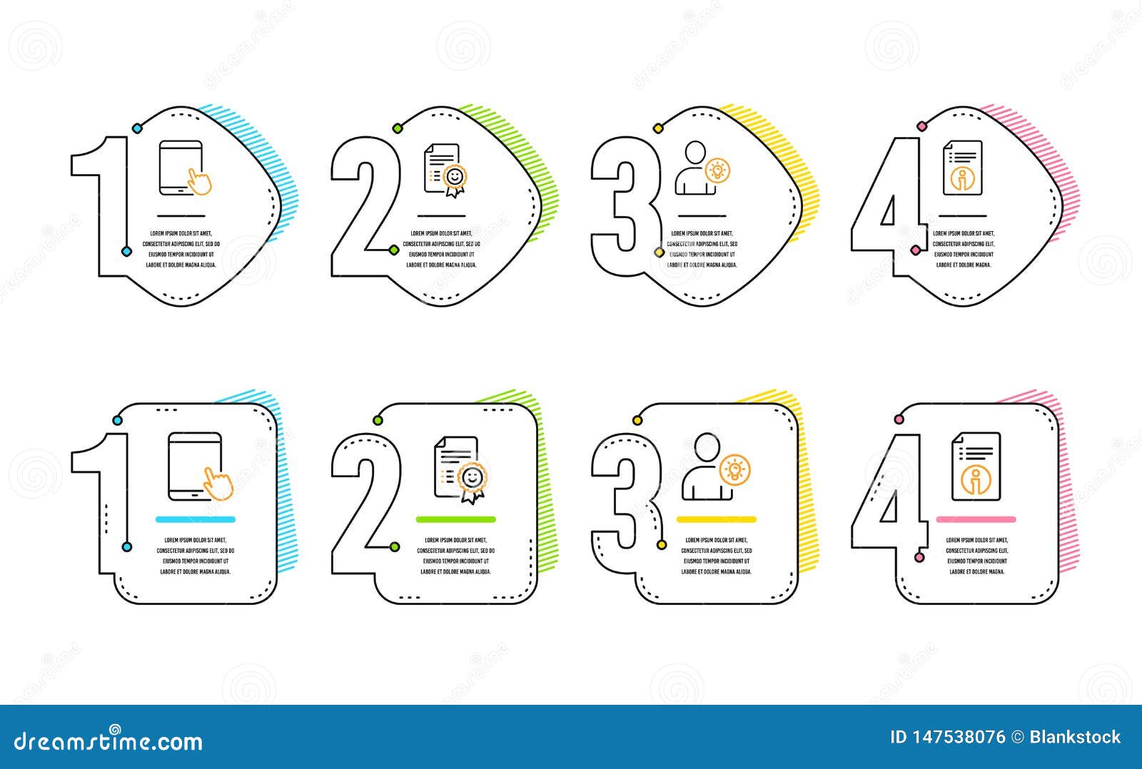 Tablet Pc, Smile and User Idea Icons Set. Technical Info Sign ...