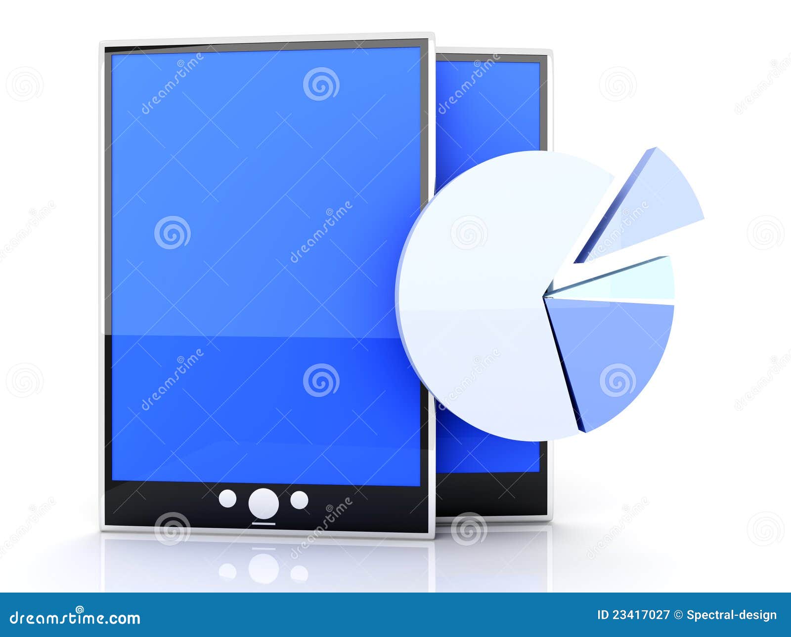 Tablet PC Statistics stock illustration. Illustration of analyze - 23417027