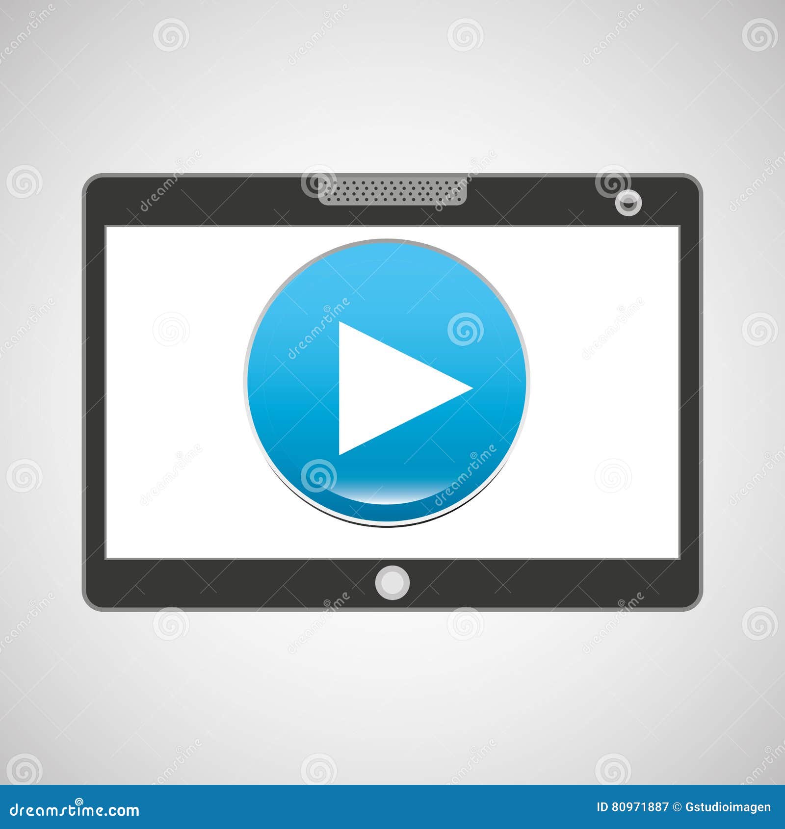 Tablet Pc Technology Video Player Stock Vector - Illustration of player ...