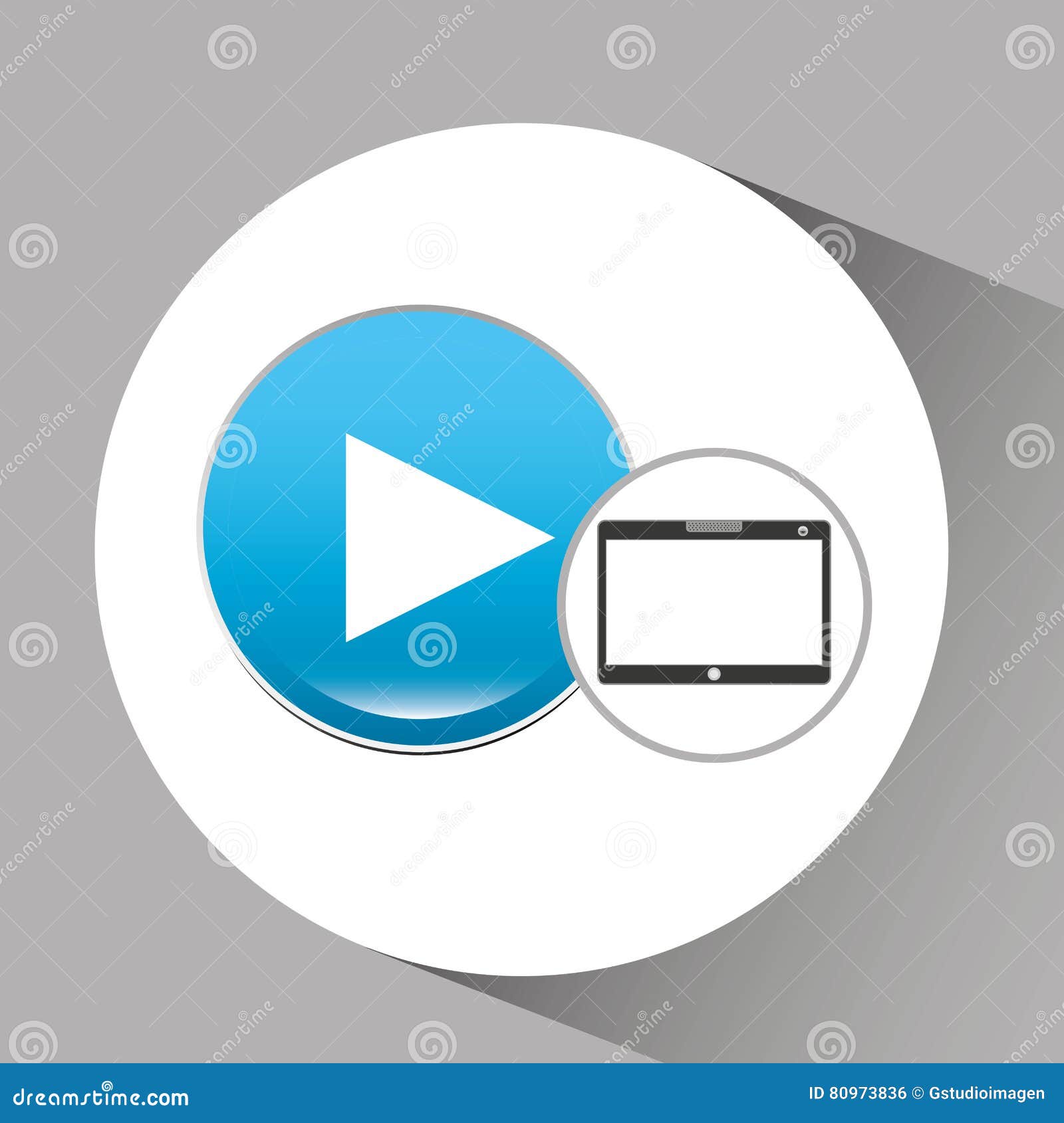Tablet Pc Technology Video Player Stock Vector - Illustration of object ...