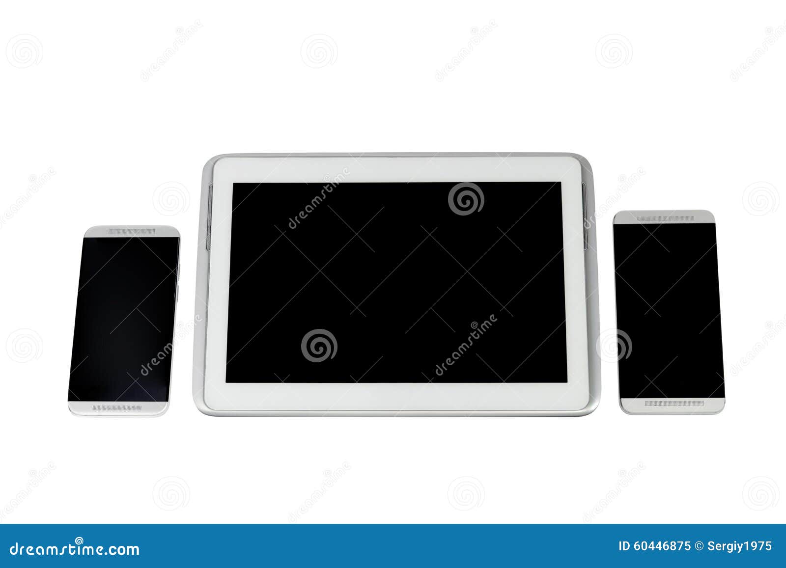 Tablet-PC und Smartphones stockbild. Bild von getrennt - 60446875