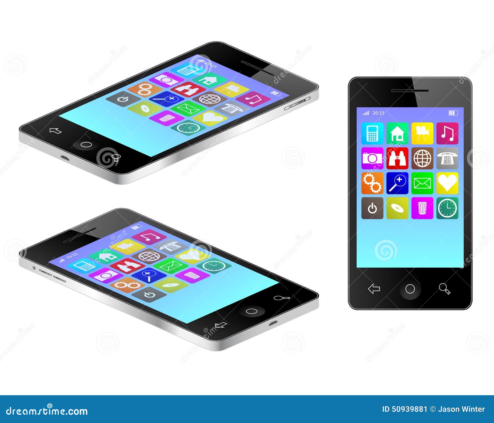 Tablet Phones stock vector. Illustration of touchpad - 50939881