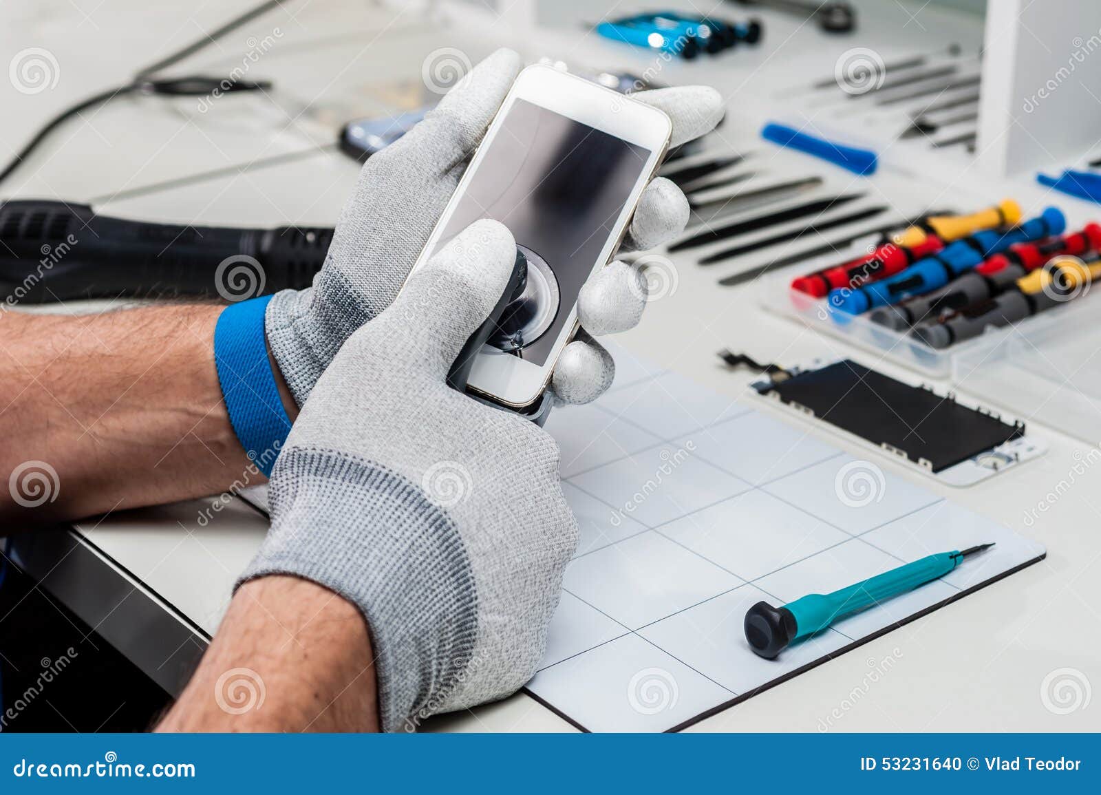 Tablet, pod repair stock photo. Image of pollution, center - 53231640