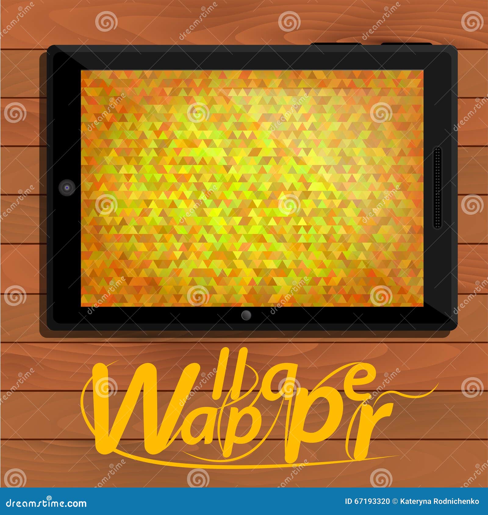 Tablet, Polygonal Gold Wallpaper Stock Illustration - Illustration of ...