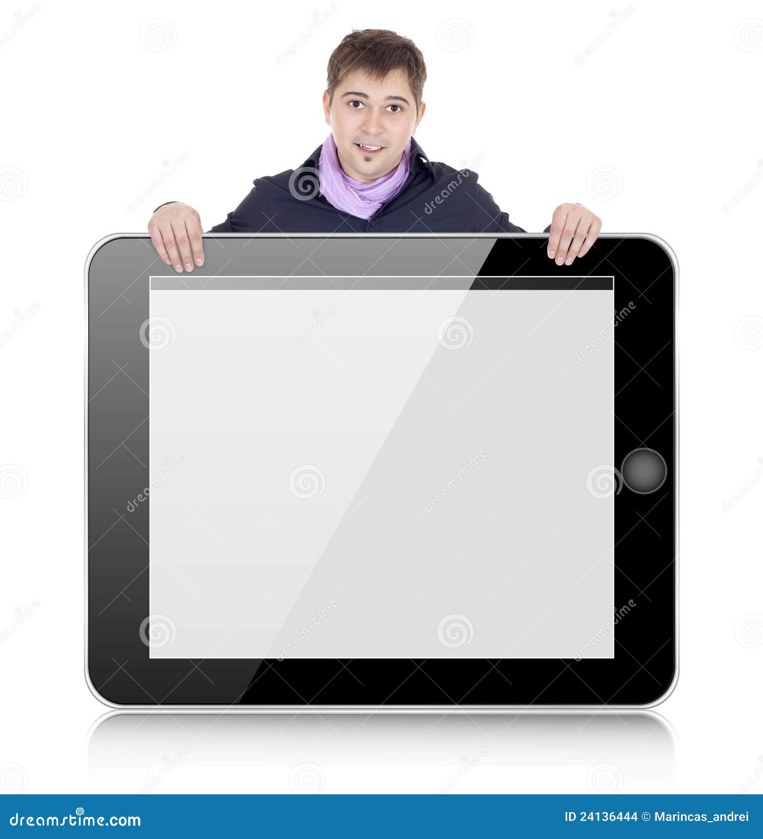 Tablet presentation stock photo. Image of open, promotion - 24136444