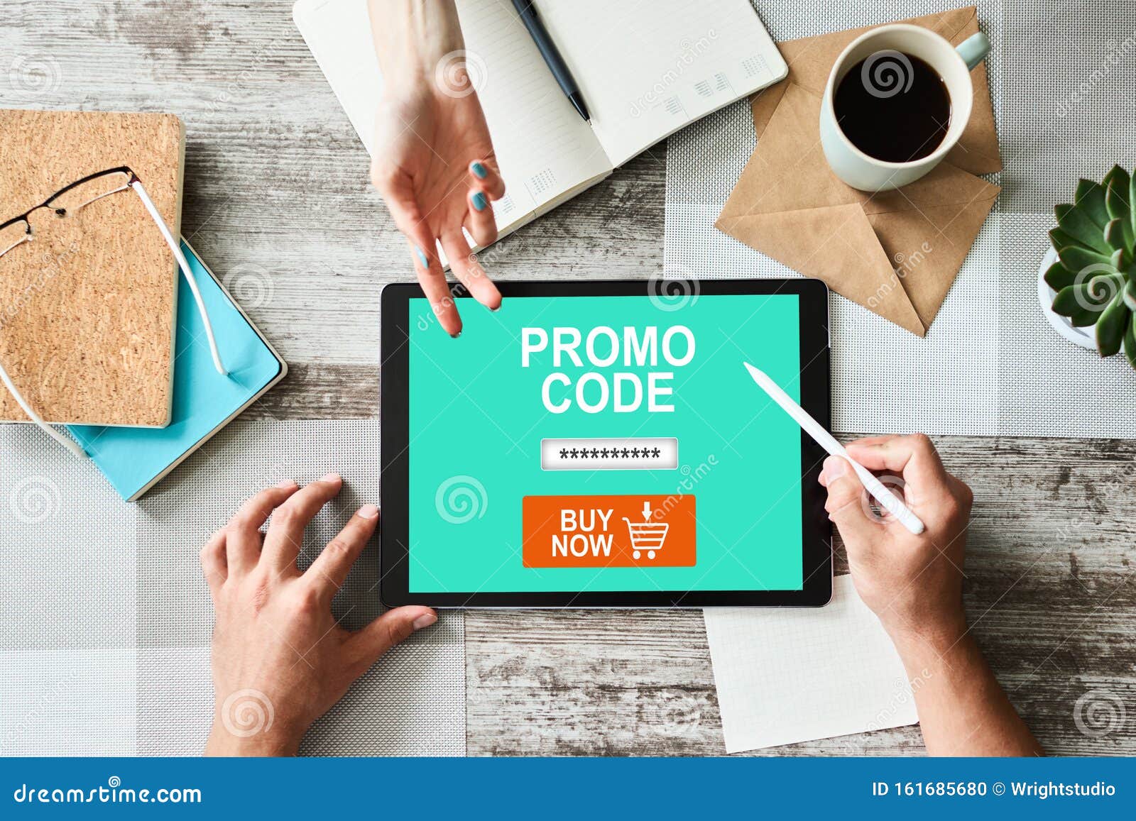Tablet with Promo Code Field on Screen. E-commerce, Mobile Marketing ...