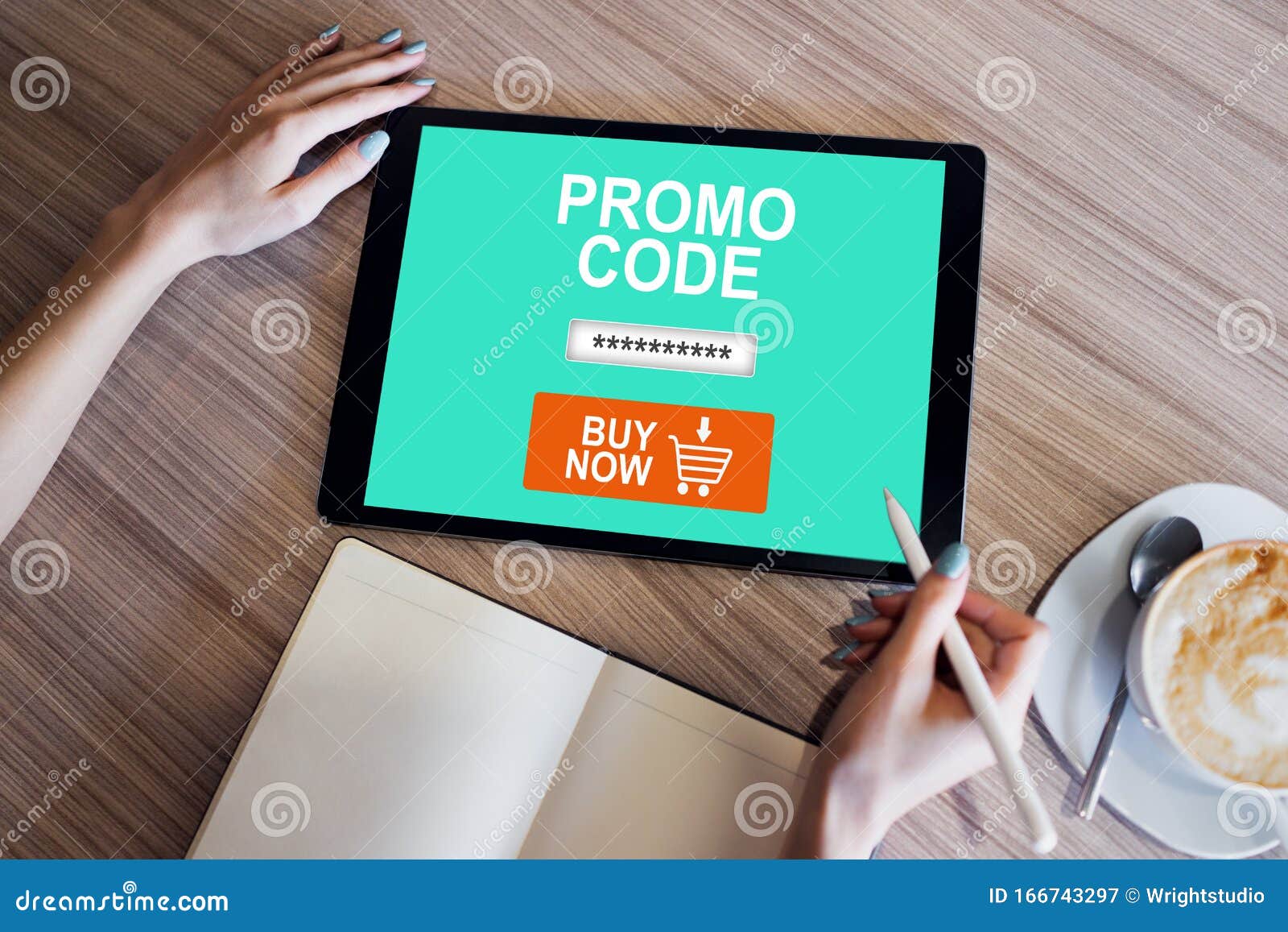 Tablet with Promo Code Field on Screen. E-commerce, Mobile Marketing ...