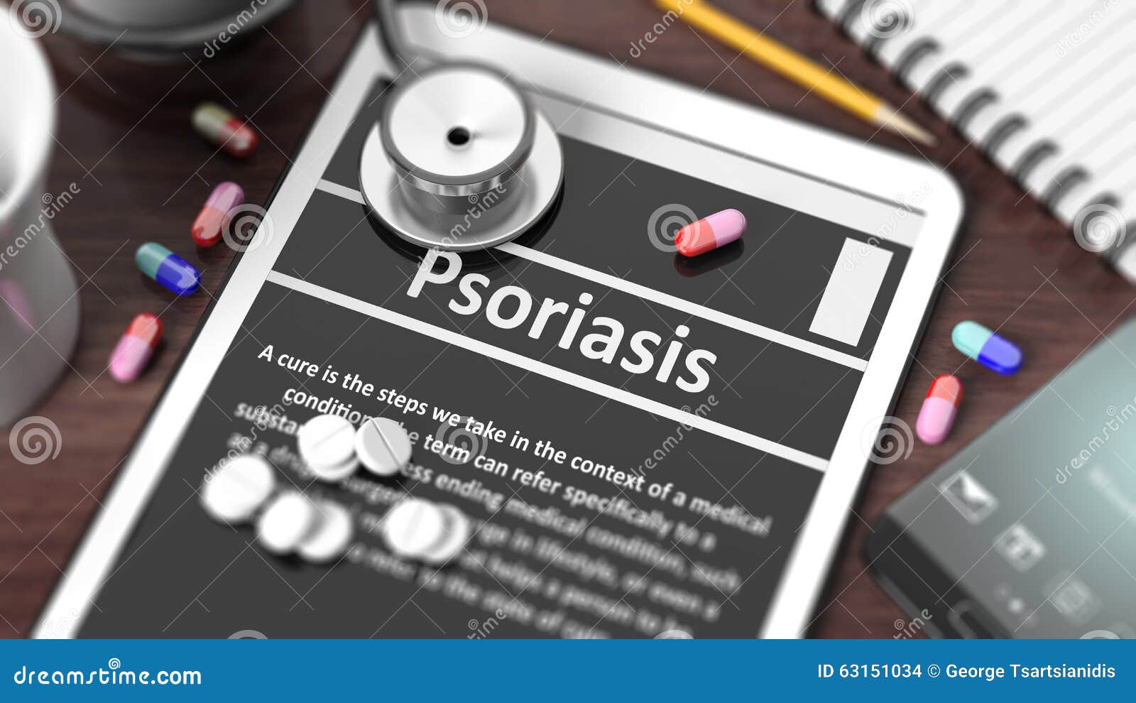 Tablet With Psoriasis On Screen Stock Photography | CartoonDealer.com ...
