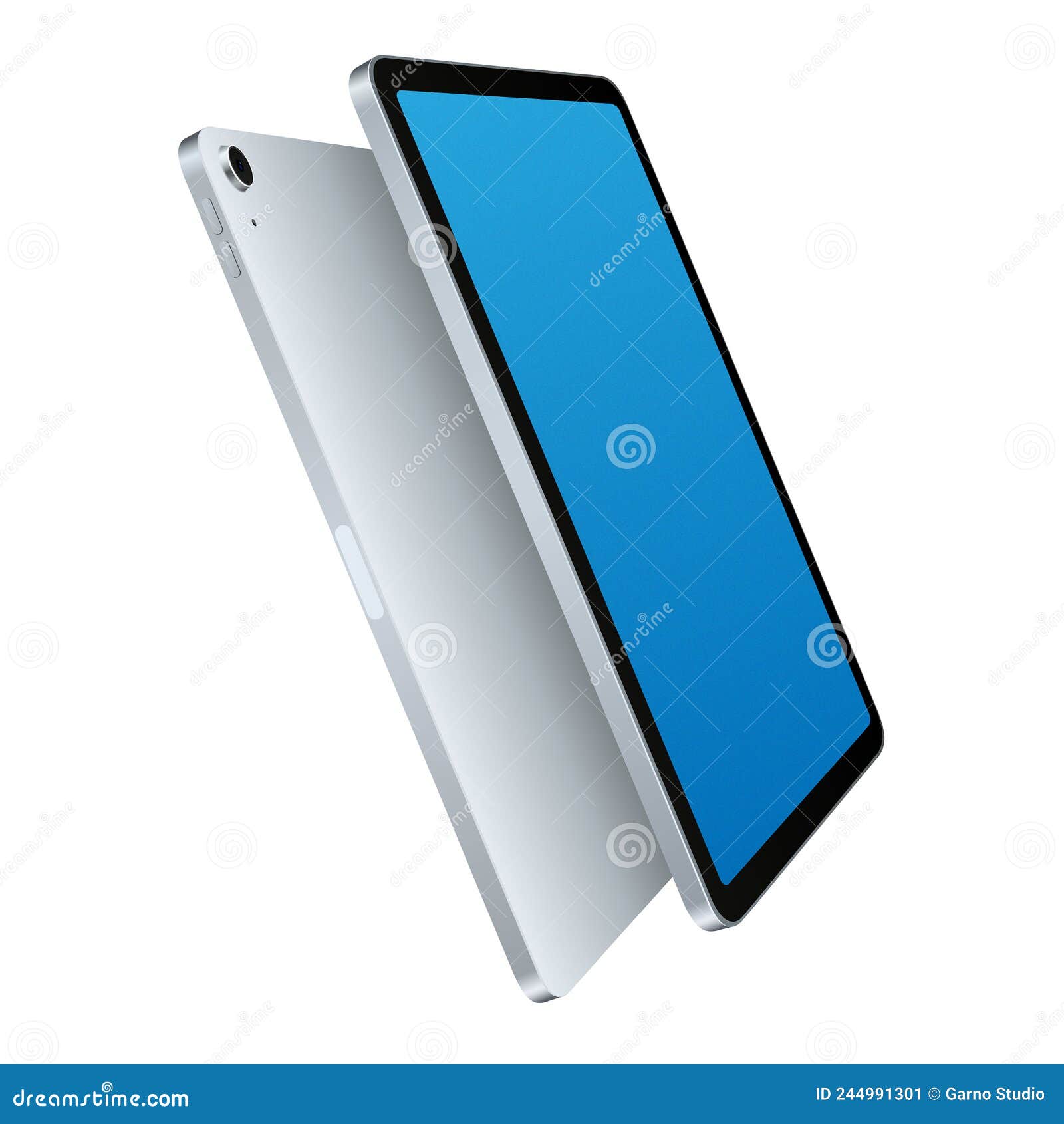 Tablet 2020, Realistic Mockup for Presentation. Diagonal Side Front and ...