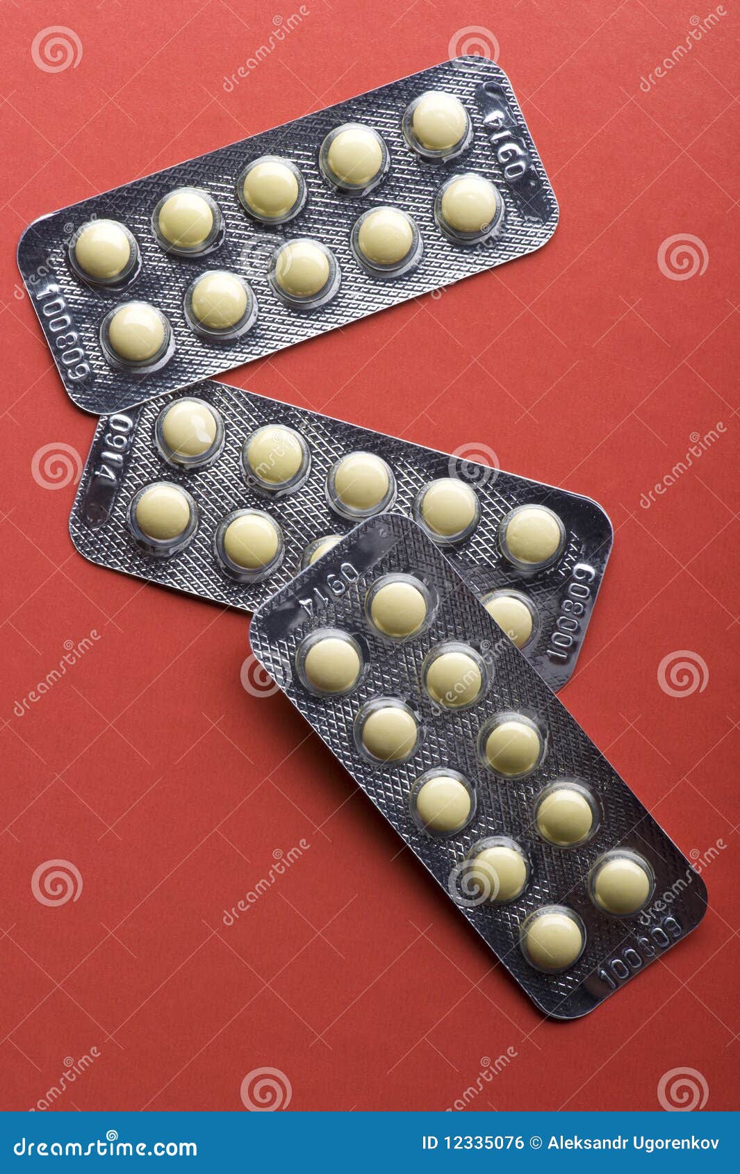 Tablet on red close up stock photo. Image of vitamin - 12335076
