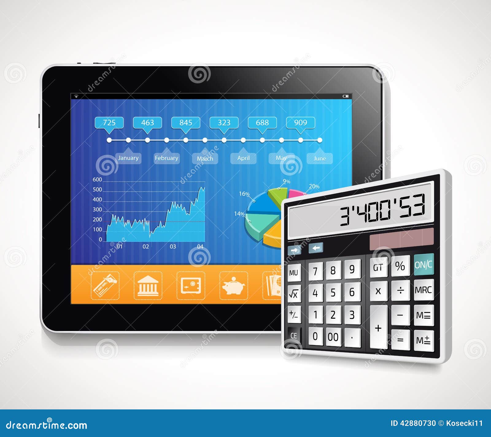 Cost Calculation 2 Colored Line Icon. Simple Colored Element ...