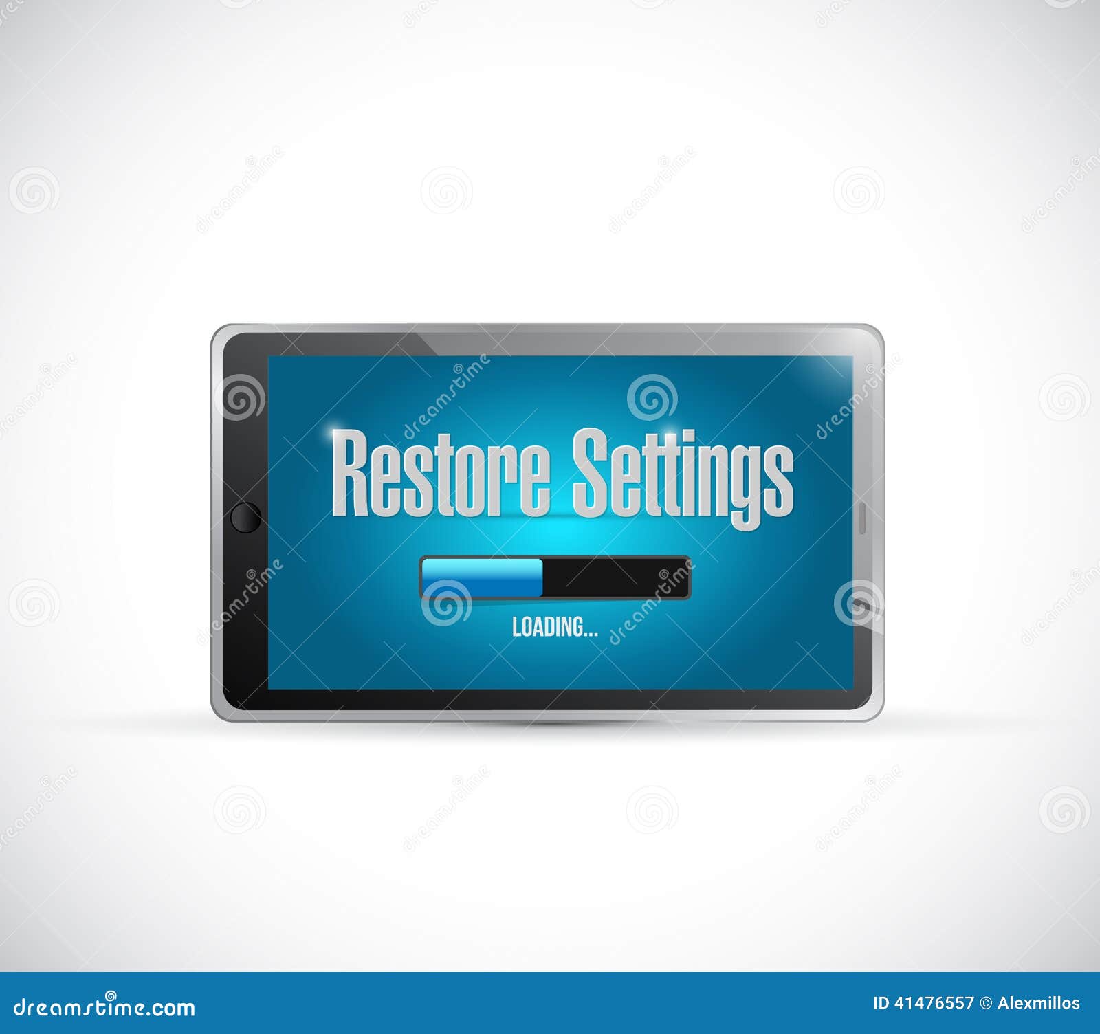 Tablet Restore Settings Bar Illustration Stock Illustration ...