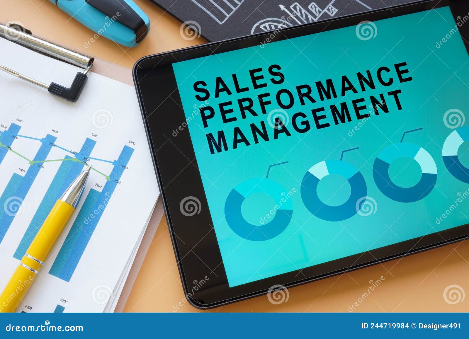 Tablet with Sales Performance Management SPM Software. Stock Photo ... Tablet with Sales Performance Management SPM Software. Stock Photo ...
