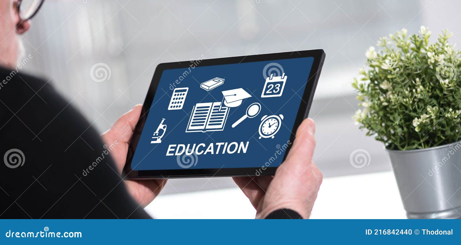Education Concept on a Tablet Stock Photo - Image of student, knowledge ...