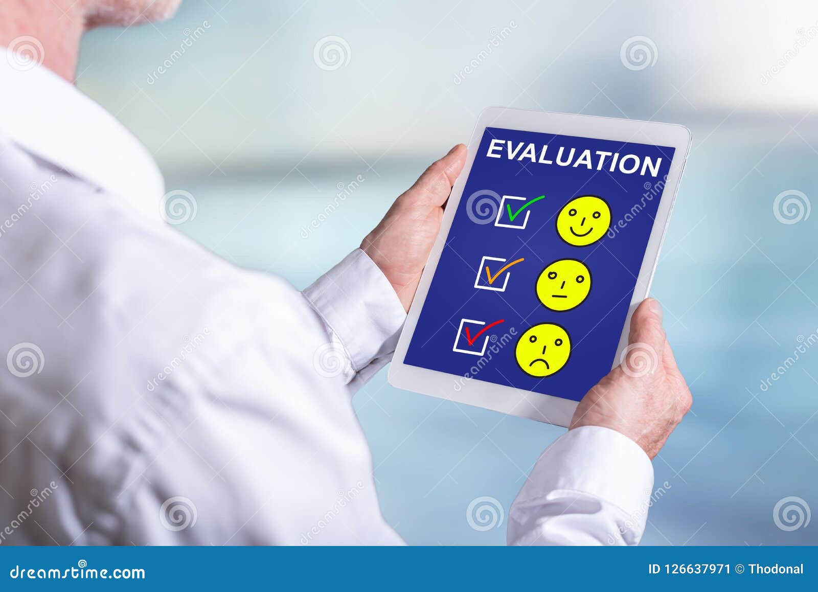 Evaluation Concept on a Tablet Stock Image - Image of evaluate ...