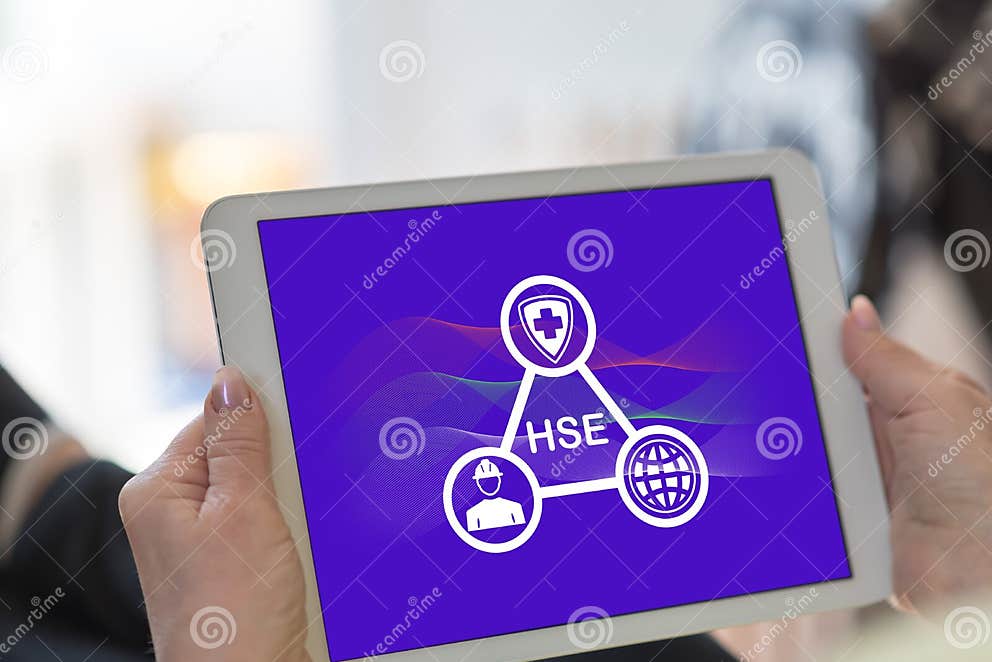 Hse concept on a tablet stock photo. Image of application - 215572842