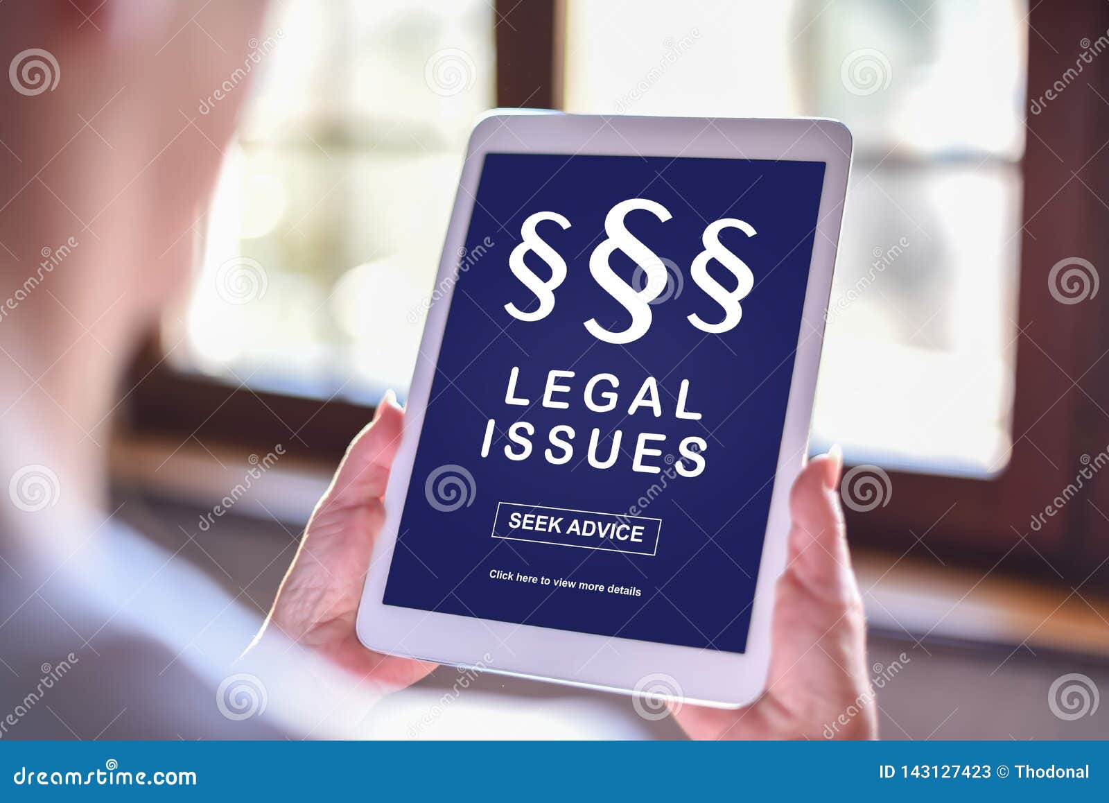 Legal Issues Concept on a Tablet Stock Image - Image of icon, issue ...