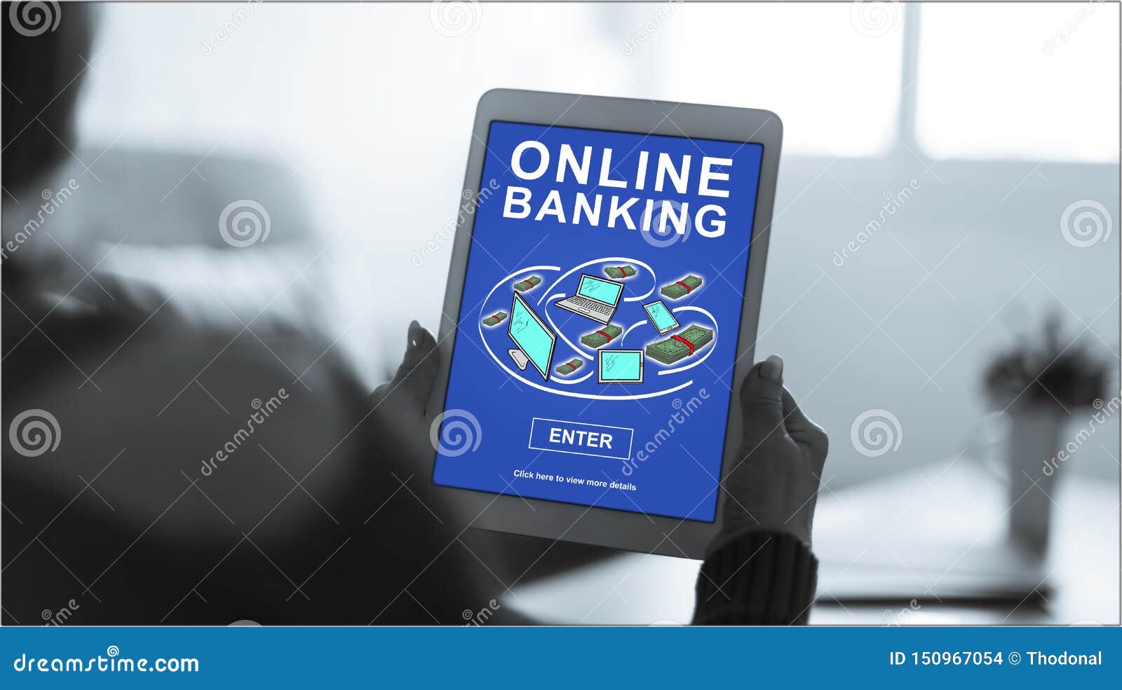 Online Banking Concept on a Tablet Stock Photo - Image of tablet ...