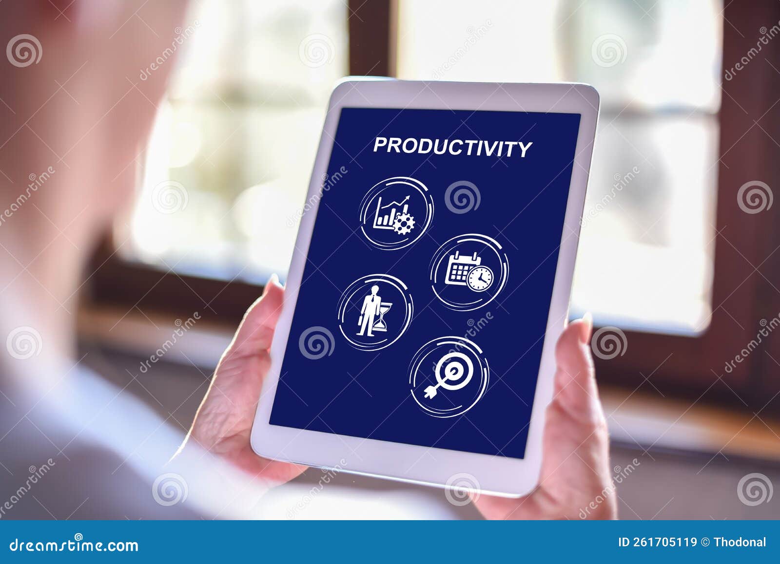 Productivity Concept on a Tablet Stock Image - Image of success, plan ...