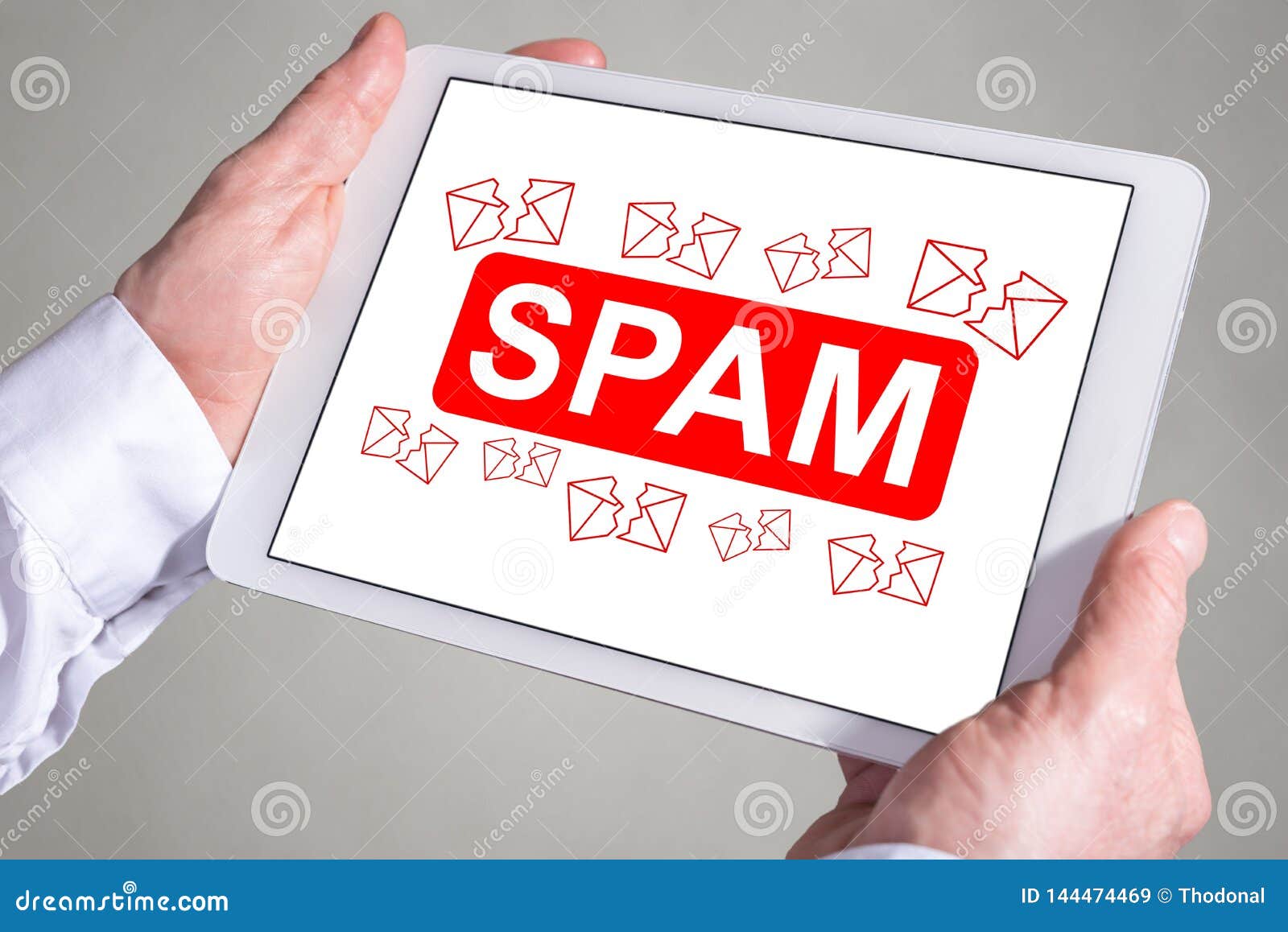 Spam concept on a tablet stock image. Image of website - 144474469