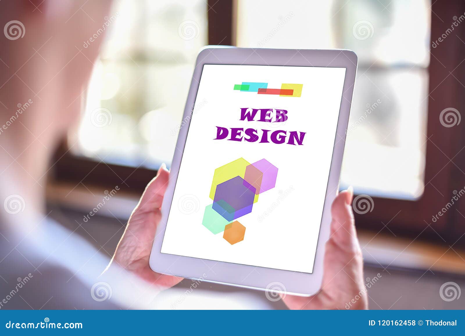 Web Design Concept on a Tablet Stock Photo - Image of creative ...