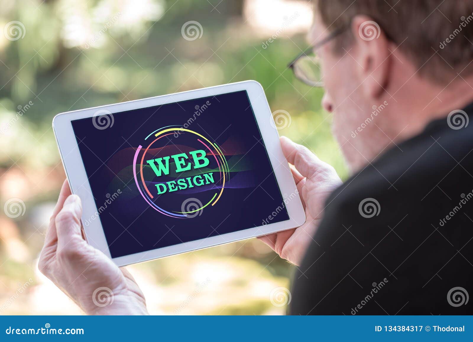 Web Design Concept on a Tablet Stock Image - Image of graphic, internet ...