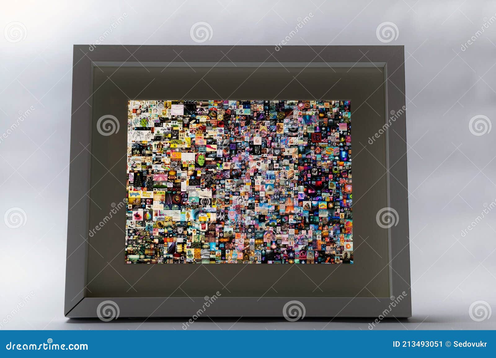 Tablet Screen in a Frame with Beeple Pattern Editorial Photo - Image of ...