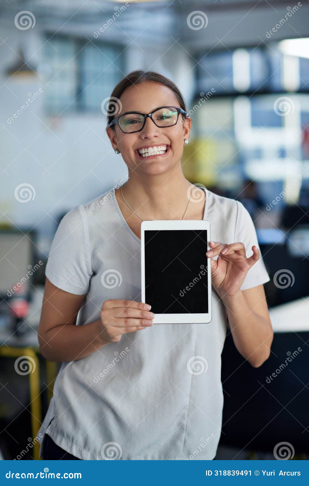 Tablet, Screen and Portrait of Student at School, Learning in Academy ...