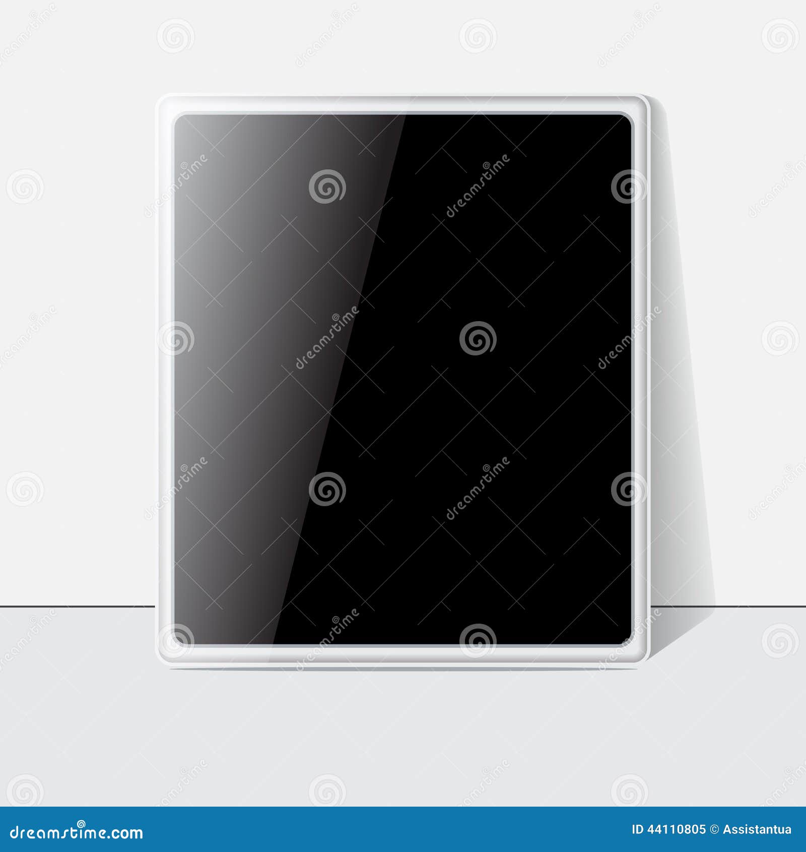 Tablet Screen, White Case. Vector Stock Vector - Illustration of ...