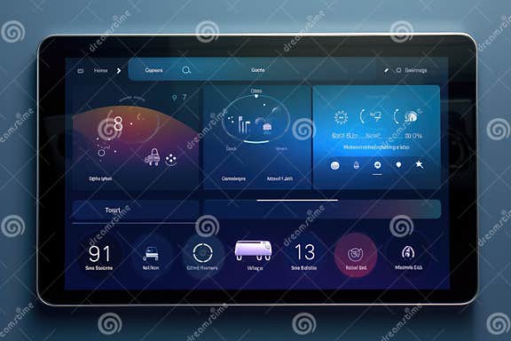A Tablet Showcasing a Range of Dashboards for the Purpose of Data Analysis and Monitoring., a ...