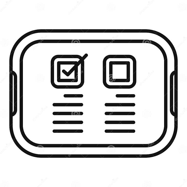 Tablet Showing Checkboxes for Selecting Options Stock Illustration ...