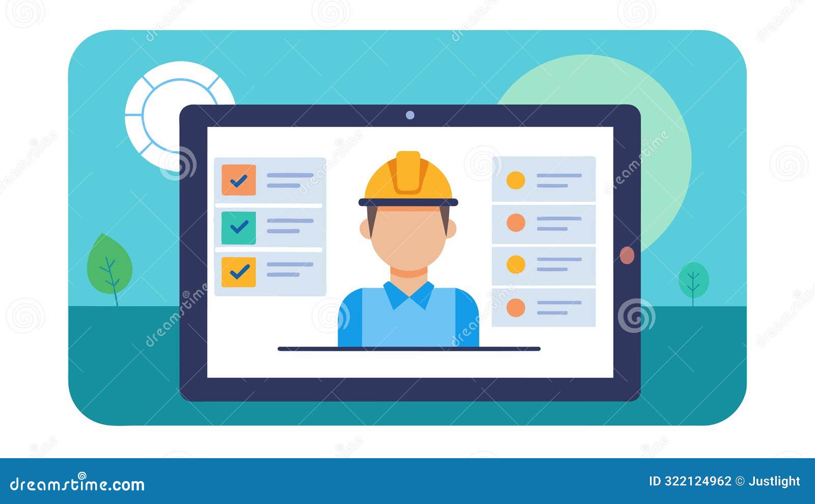 A Tablet Showing A Feature For Tracking Employee Hours And Payroll ...